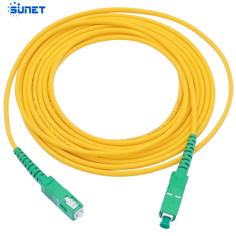 SM Simplex Sc-Sc APC Optical Fiber Patch Cord / Armored Fiber Optic Patch Cable